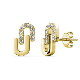 Union Ohrringe - Gold und Kristall