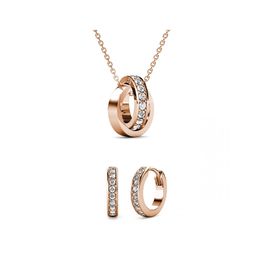 Kreisreifenset und Box - Rose Gold und Kristall