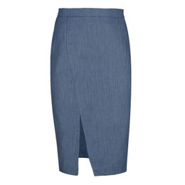 Blauer Bleistiftrock im Denim-Stil