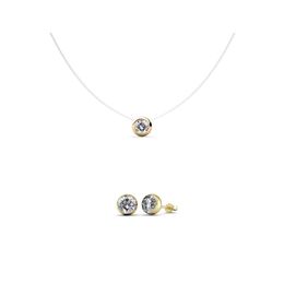 Mond-Set und Box - Gold und Kristall