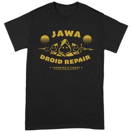 Star Wars - "Droid Repair" T-Shirt f&uuml;r Herren/Damen Unisex (Schwarz/Gelb)