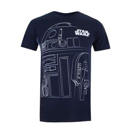 Star Wars - T-shirt - Homme (Bleu marine / Blanc)