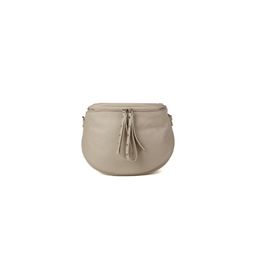 Giulia Monti Schultertasche Grau Beige Hell