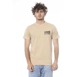 Cavalli Class T-Shirt Beige Logo Tee Ca24369