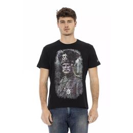 Trussardi Action Schwarzes Baumwoll-T-Shirt f&uuml;r Herren