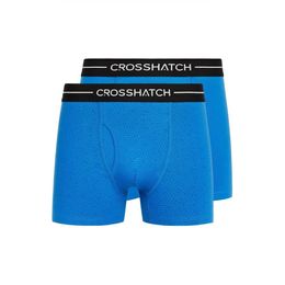 CrossHatch - "Hexter" Boxershorts f&uuml;r Herren (2er-Pack) (Blau)