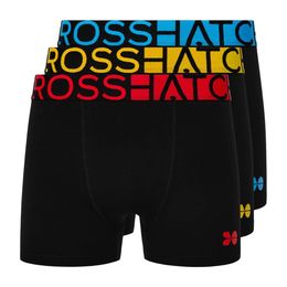 CrossHatch - "Dumas" Boxershorts f&uuml;r Herren (3er-Pack) (Schwarz)