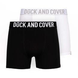 Duck and Cover - "Salton" Boxershorts f&uuml;r Herren (2er-Pack) (Schwarz/Wei&szlig;)