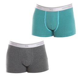 Pack-2 Atmungsaktive Stoff-Boxershorts mit anatomischer Vorderseite KL2016 Herren