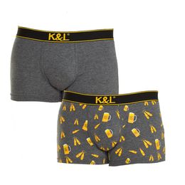 Pack-2 Boxershorts Funny atmungsaktives Gewebe KL2005 Mann