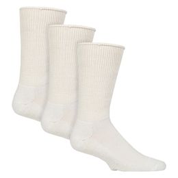 3 Paar diabetiker Socken mit Grips | Extra breite rutschfeste Haussocken