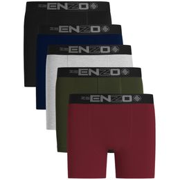 Enzo | 5er-Pack Herren Boxershorts Baumwolle Stretch Unterw&auml;sche