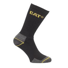 Caterpillar Crew Herren Arbeitssocken / Socken, 3 Paar (Schwarz)