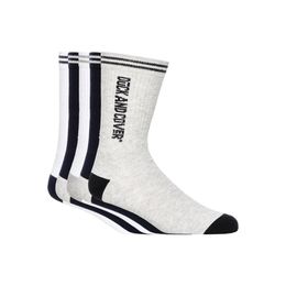 Duck and Cover - "Juble" Sportsocken f&uuml;r Herren(5er-Pack) (Wei&szlig;/Grau/Schwarz)
