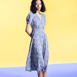 Empire-Kleid mit Liberty-Print