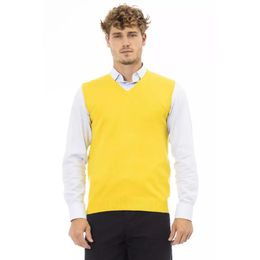 V-Ausschnitt Sweater-Weste Gelb