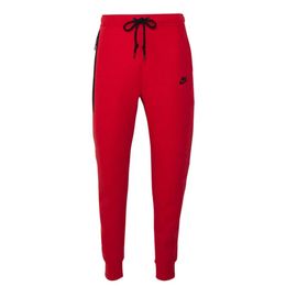 Nike - Schwarze Jogginghose Mit Verschwei&szlig;ten Rei&szlig;verschl&uuml;ssen Und Rot