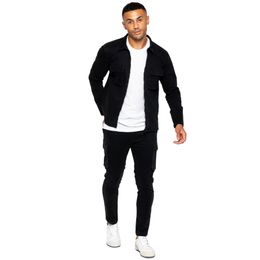 Enzo | Herren Cargo-Trainingsanzug-Set - Schwarz