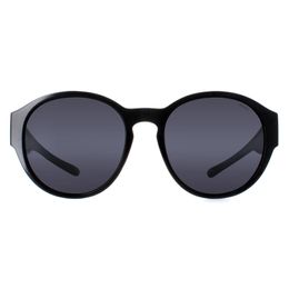 INVU Round Womens Schwarz Grau Polarized E2000