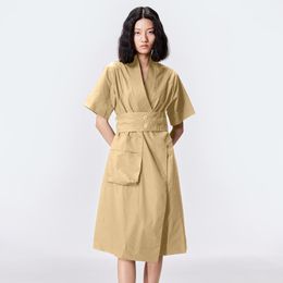 Kimono-Wickelkleid aus Baumwolle