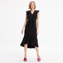Jerseykleid mit breiten R&uuml;schen