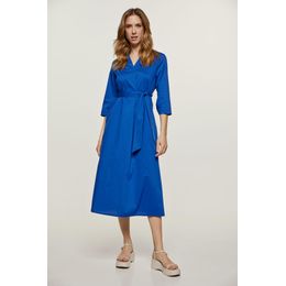 K&ouml;nigsblaues Midikleid mit G&uuml;rtel