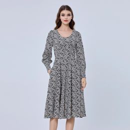 Midi-Teekleid mit Liberty-Druck