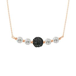DIADEMA - Halskette Pinky Gold - Kristall Wei&szlig; & Schwarz - Love Jewelry Collection