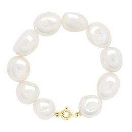 Armband Gold - Reihe echter S&uuml;&szlig;wasserperlen Barock 11-12 mm