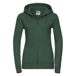 Russel Athletic Russell - "Authentic" Kapuzenpullover Durchgehender Rei&szlig;verschluss f&uuml;r Damen (Flaschengr&uuml;n)