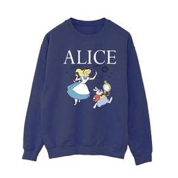Disney - "Alice In Wonderland Follow The Rabbit" Sweatshirt f&uuml;r Damen (Marineblau)