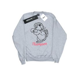 Disney - "Bambi Thumper Line Drawing" Sweatshirt f&uuml;r Damen (Grau)