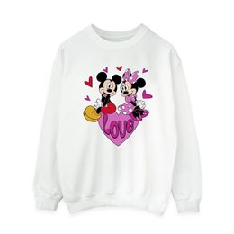 Disney - "Love Hearts" Sweatshirt f&uuml;r Damen (Wei&szlig;)