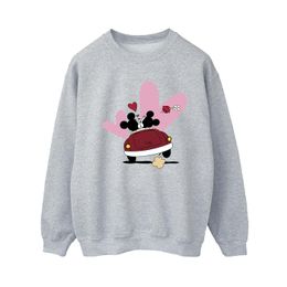 Disney - "Mickey Mouse Car Print" Sweatshirt f&uuml;r Damen (Grau)