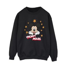 Disney - "Mickey Mouse Stars" Sweatshirt f&uuml;r Damen (Schwarz)