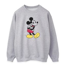 Disney Klassisches Micky Maus-Sweatshirt f&uuml;r Damen/Damen (Grau)