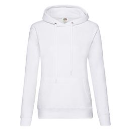 Fruit of the Loom - "Classic" Kapuzenpullover f&uuml;r Damen (Wei&szlig;)