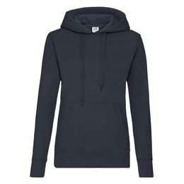Fruit of the Loom - "Classic" Sweatshirt mit Kapuze f&uuml;r Damen (Marineblau)