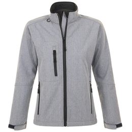 SOLS Womens/Ladies Roxy Soft Shell Jacket (atmungsaktiv, winddicht und wasserabweisend) (Grey Marl)