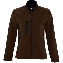 SOLS Womens/Ladies Roxy Soft Shell Jacket (atmungsaktiv, winddicht und wasserabweisend) (Dark Chocolate)