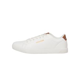 Jack & Jones Herren-Turnschuhe von der Marke Jack & Jones. Der Schuh ist aus hochwertigem Kunstleder gefertigt. Marke: Jack & JonesModellname: BossKategorie: HerrenschuheMaterialien: KunstlederFarbe: wei&szlig;, cognac