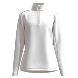 Forelson - "Broadway" Base Layer Oberteil mit kurzem Rei&szlig;verschluss f&uuml;r Damen - Emblem (Wei&szlig;)