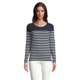 SOLS - "Matelot" T-Shirt f&uuml;r Damen Lang&auml;rmlig (Dunkelblau)