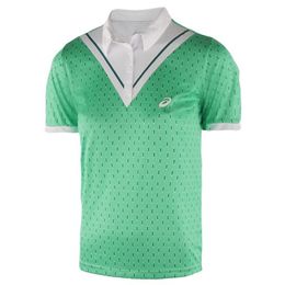 asics Motion Dry Club Damen Green Tennis Polo Top