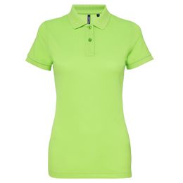 Asquith & Fox Damen/Damen Kurzarm-Poloshirt aus Performance-Mischung (Neongr&uuml;n)