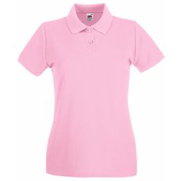 Fruit of the Loom Damen Lady-Fit Premium Kurzarm-Poloshirt (Hellrosa)