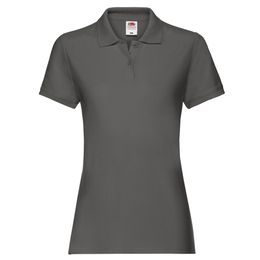 Fruit of the Loom - "Premium" Poloshirt f&uuml;r Damen (Hellgrau unifarben)