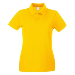 Fruit of the Loom - Poloshirt f&uuml;r Damen kurz&auml;rmlig (Gold)