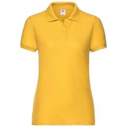 Fruit of the Loom Damen Poloshirt Lady Fit Piqu&eacute; (Sonnenblume)