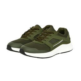 CrossHatch - "Holywell" Sneaker f&uuml;r Herren, Flyknit (Oliv/Wei&szlig;)